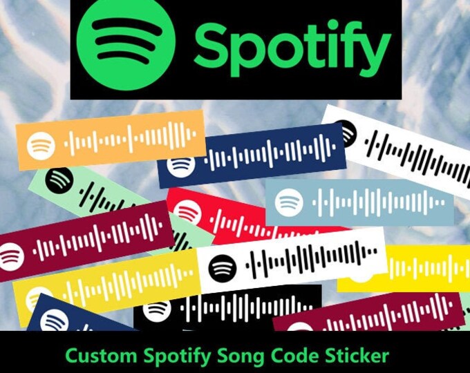 Custom Spotify Song Code Sticker Personalized Scannable Spotify Code ...