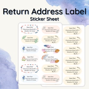 Personalized Return Address Label Sticker | Aesthetic Designs | for ...