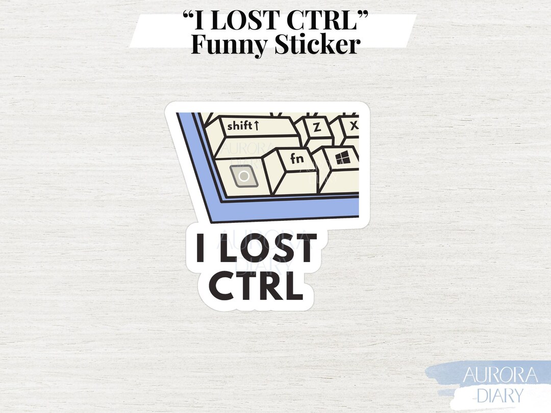 I LOST CTRL Funny Sticker | Meme Laptop Sticker | Parody Sticker ...