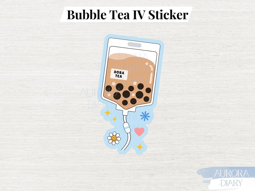 Boba Tea IV Funny Sticker | Cute Milk Tea Laptop Sticker | Fuel by ...