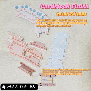 Pastel Abstract Divider Tabs Index Tabs for Binder Planner | Etsy