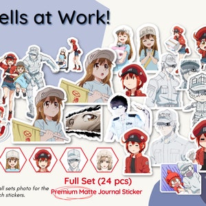 Cells at Work!(hataraku Saibou) Sticker Set | Laptop Sticker | Journal ...