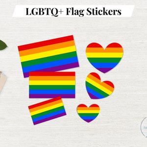 LGBTQ+ Pride Flag Stickers | Laptop Sticker | Journal Sticker Pack ...