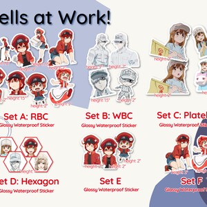 Cells at Work!(hataraku Saibou) Sticker Set | Laptop Sticker | Journal ...