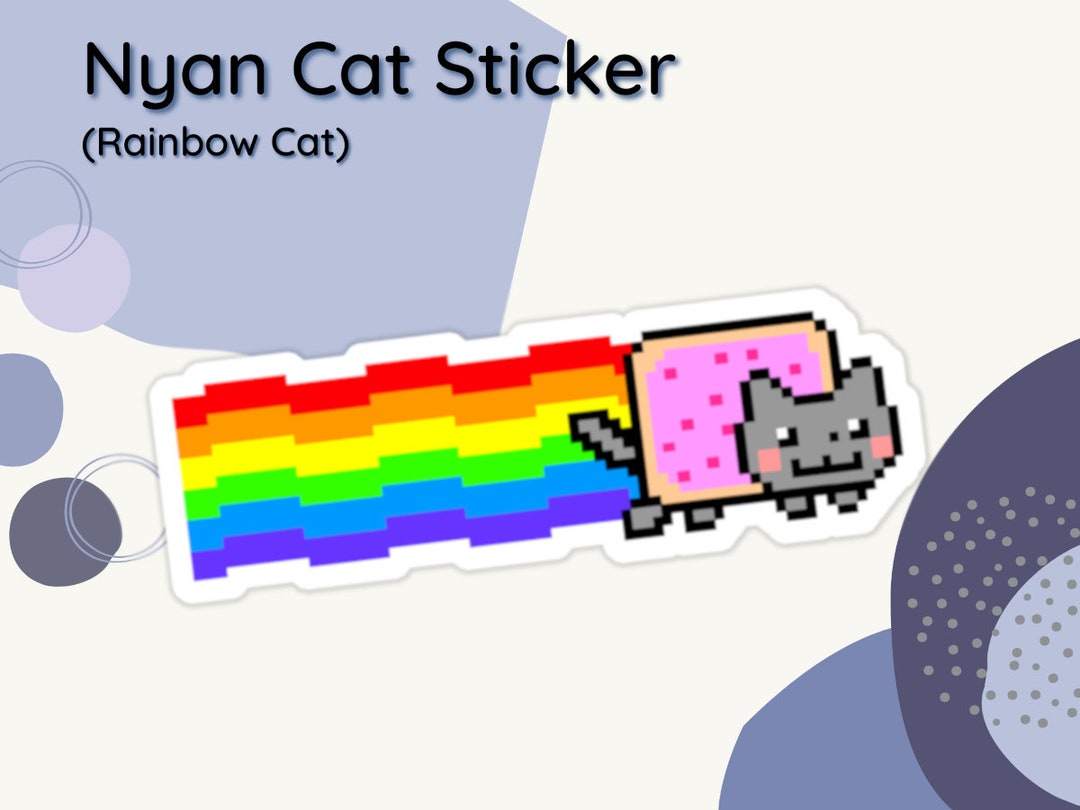 Nyan Cat rainbow Cat Sticker Laptop Sticker Journal Sticker, Planner ...