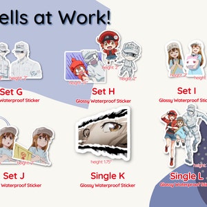 Cells at Work!(hataraku Saibou) Sticker Set | Laptop Sticker | Journal ...