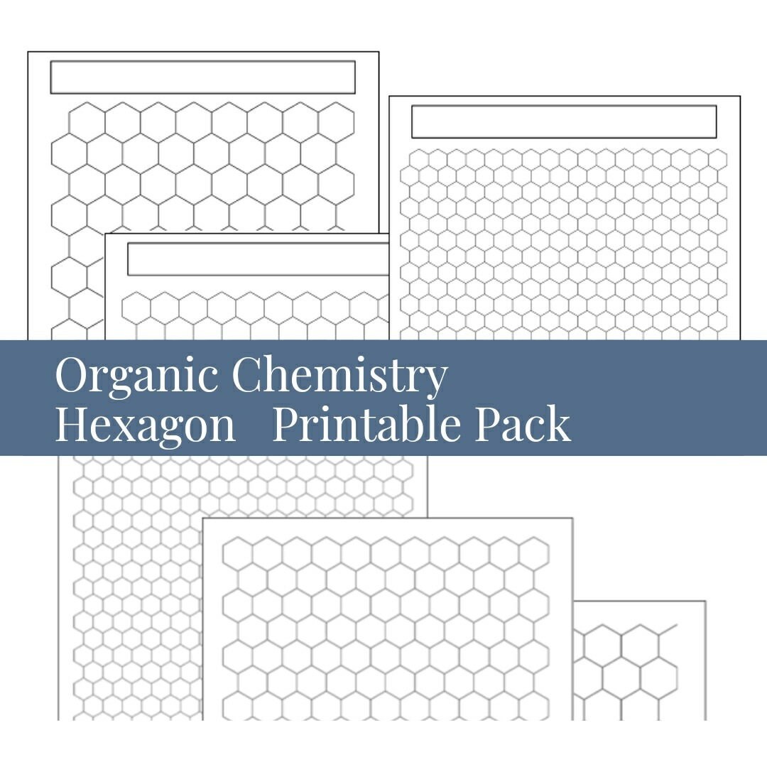 Organic Chemistry Hexagon Printable Template, Instant PDF Download ...