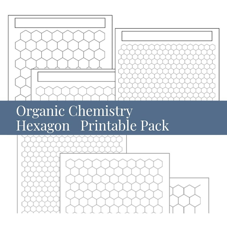 Organic Chemistry Hexagon Printable Template Instant PDF | Etsy