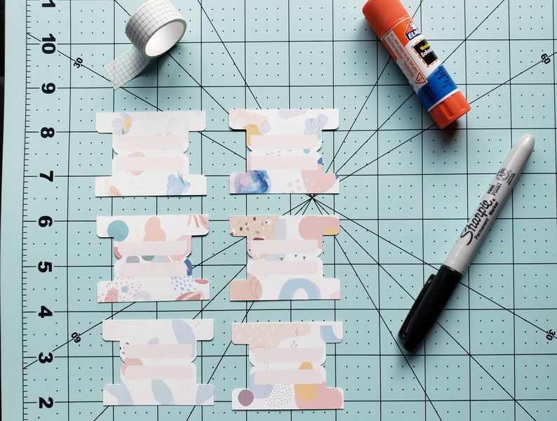 Pastel Abstract Divider Tabs Index Tabs for Binder Planner - Etsy