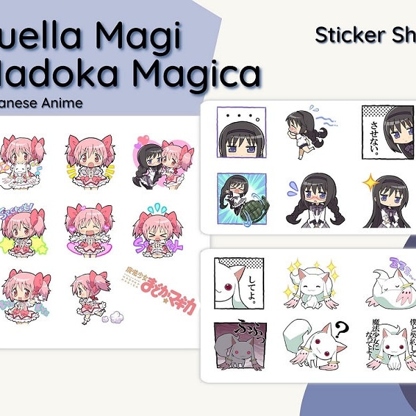 Madoka Magica Sticker Sheet - Etsy