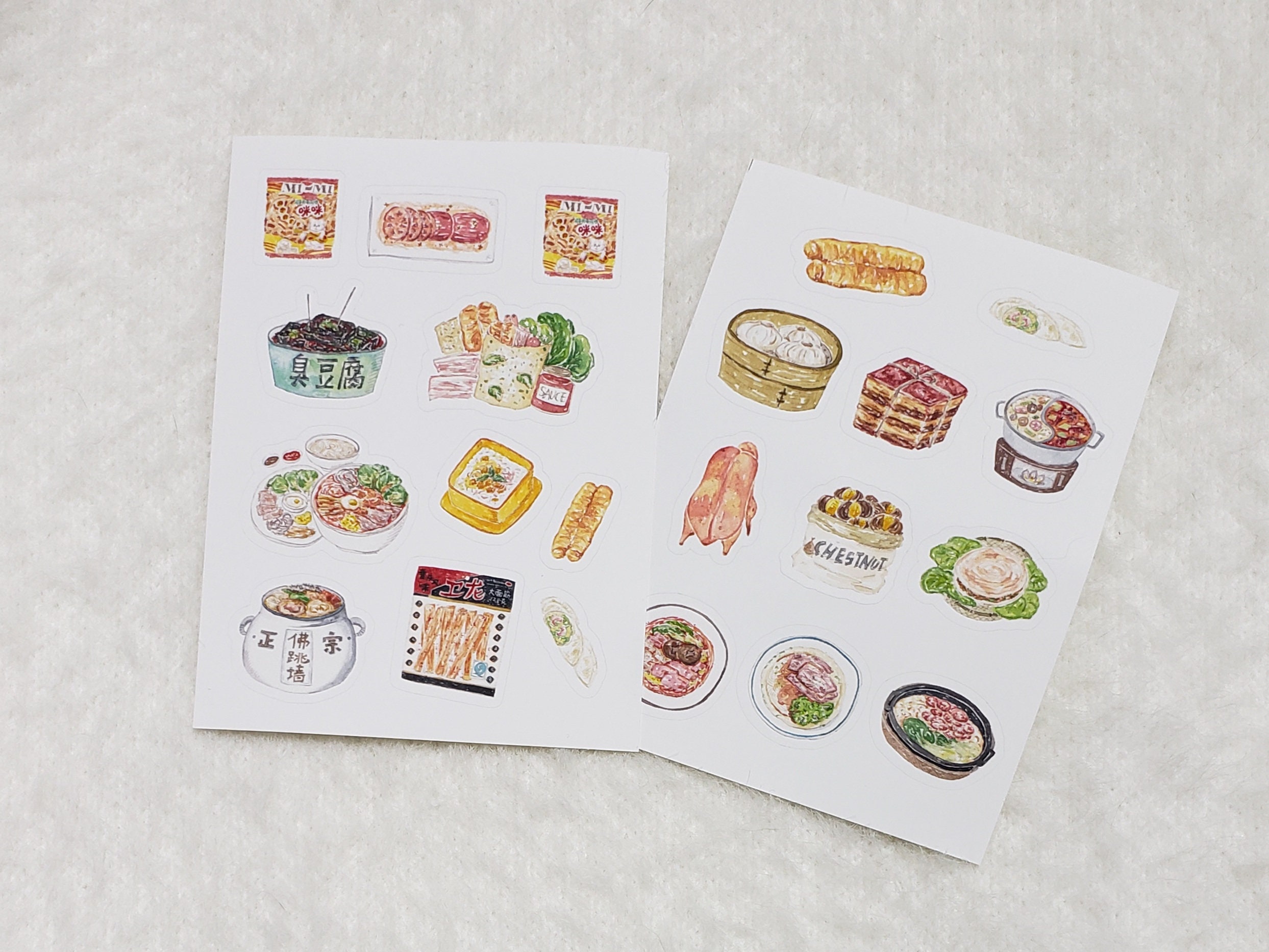 Chinese Cuisine and Snack Sticker Sheet Food Ramen Noodle - Etsy