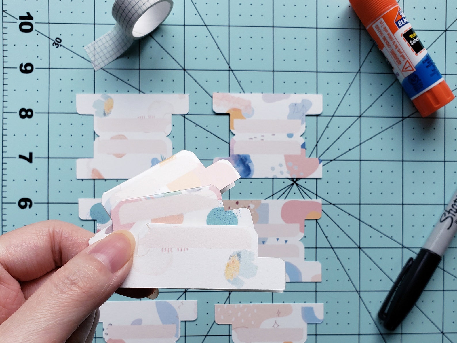 Pastel Abstract Divider Tabs Index Tabs for Binder Planner | Etsy