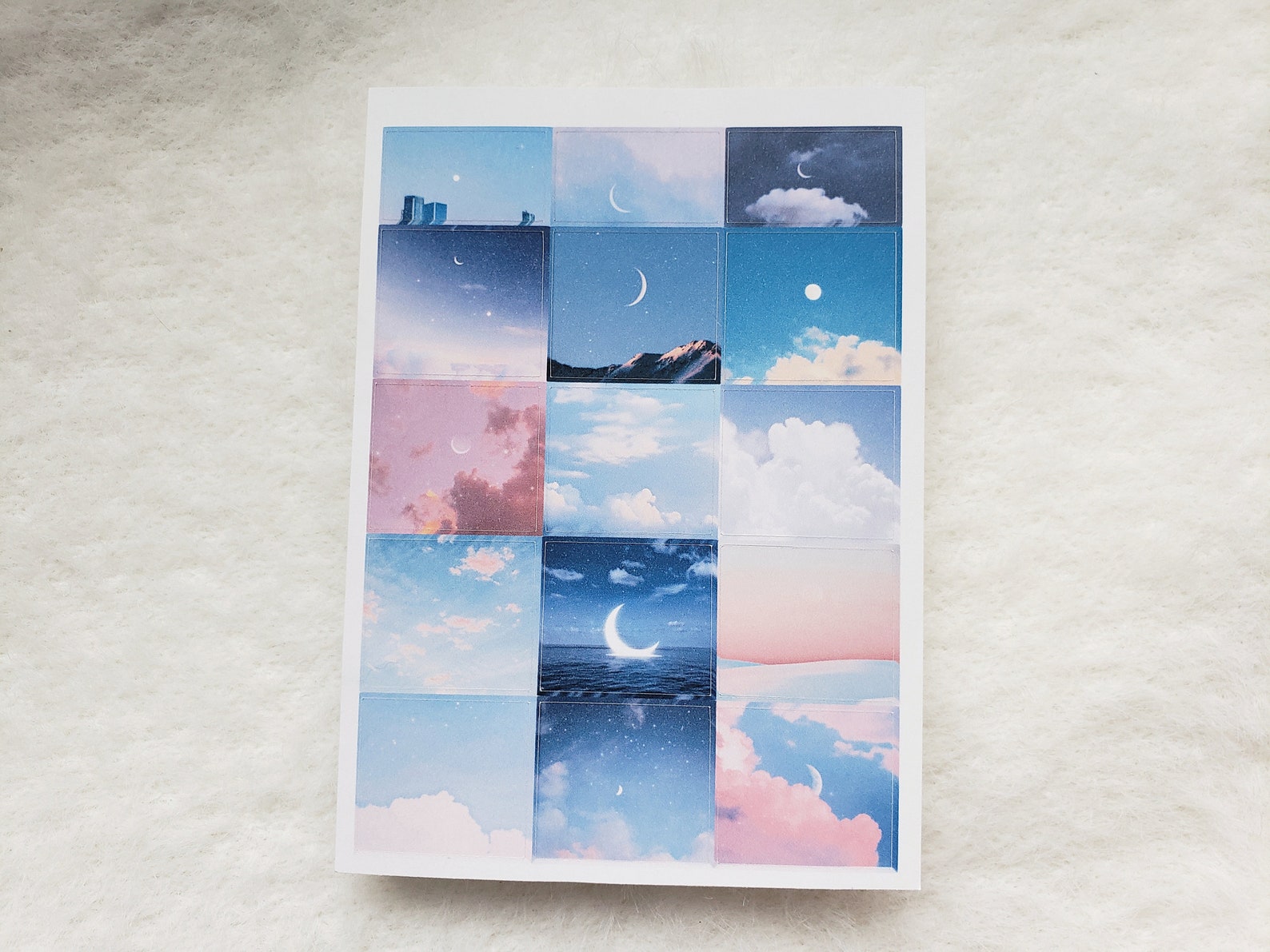 Aesthetic Cloud and Moon Sticker Sheet Pastel Dreamy - Etsy