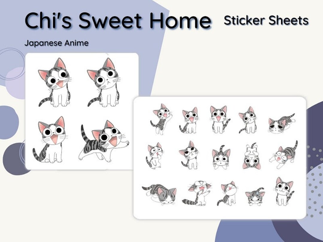 Chi's Sweet Home Sticker Sheet Anime Cat Laptop - Etsy