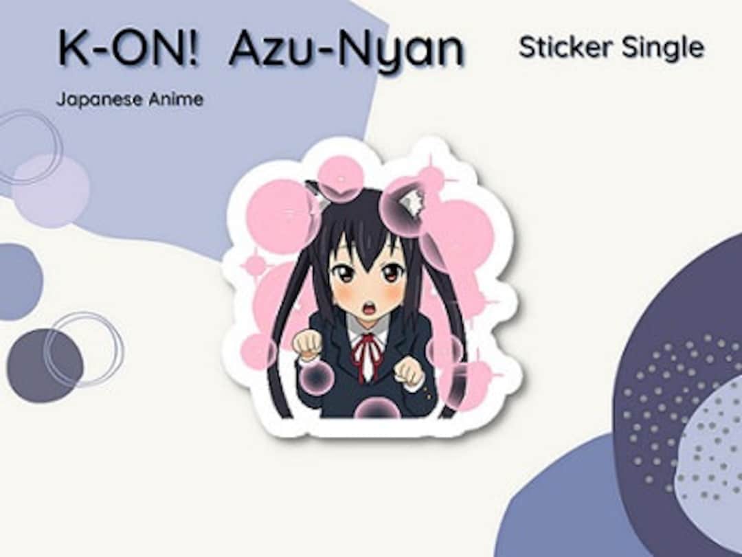 Japanese Anime K-ON Azu-nyan Sticker Azusa Nakano - Etsy