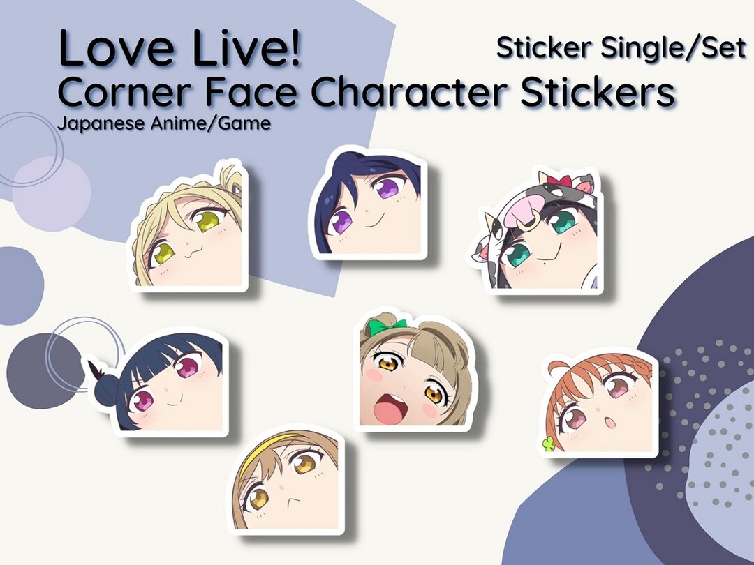 Love Live Corner Face Character Stickers Japanese Anime - Etsy
