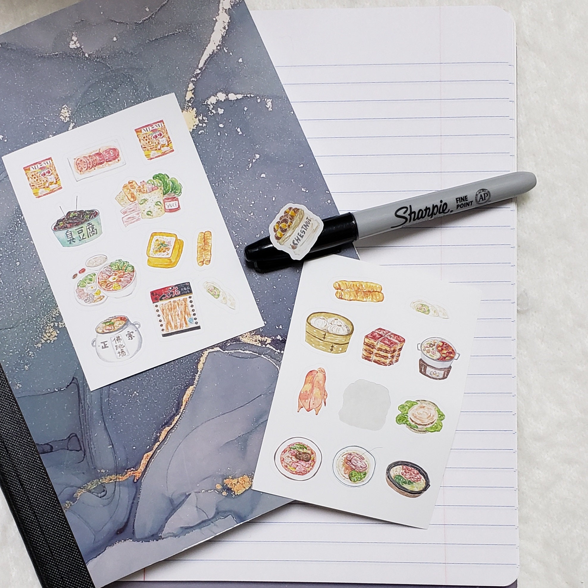 Chinese Cuisine and Snack Sticker Sheet Food Ramen Noodle - Etsy