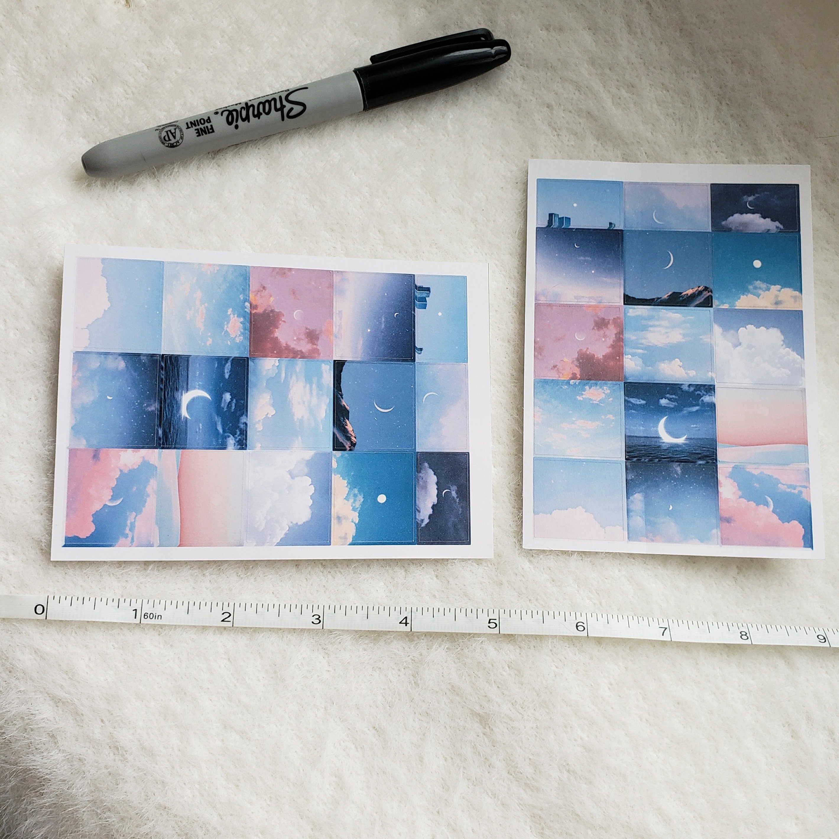 Aesthetic Cloud and Moon Sticker Sheet Pastel Dreamy - Etsy