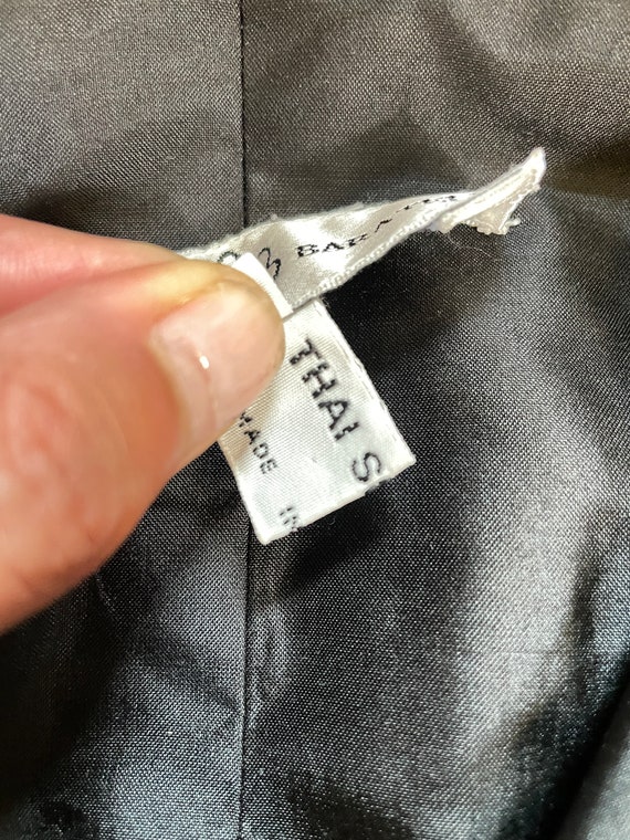 1990s Y2K 100 % Thai Silk Chevron Rainbow Jacket. M-L - Gem