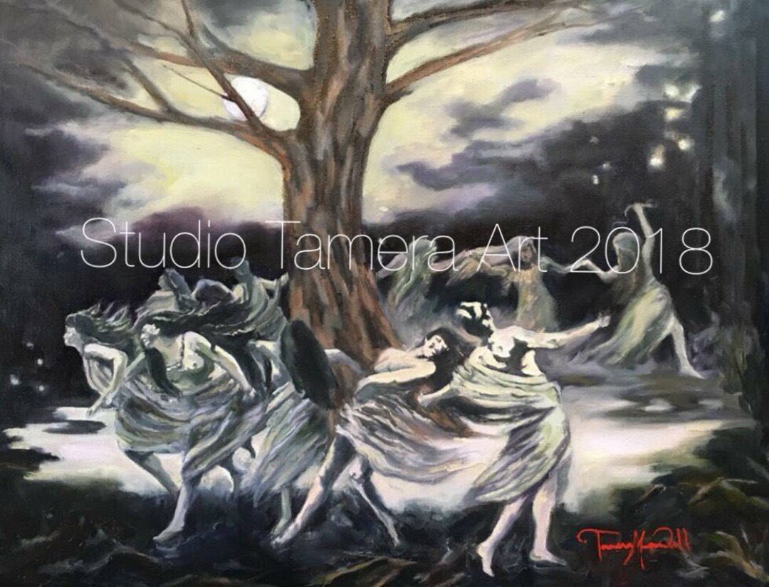 The Strega Witches of Benevento Italy Walnut Tree Dance Oil Painting ...