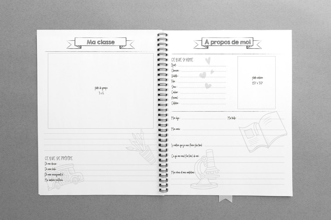 Livre souvenirs d'école livre souvenirs scolaires Livre - Etsy Canada