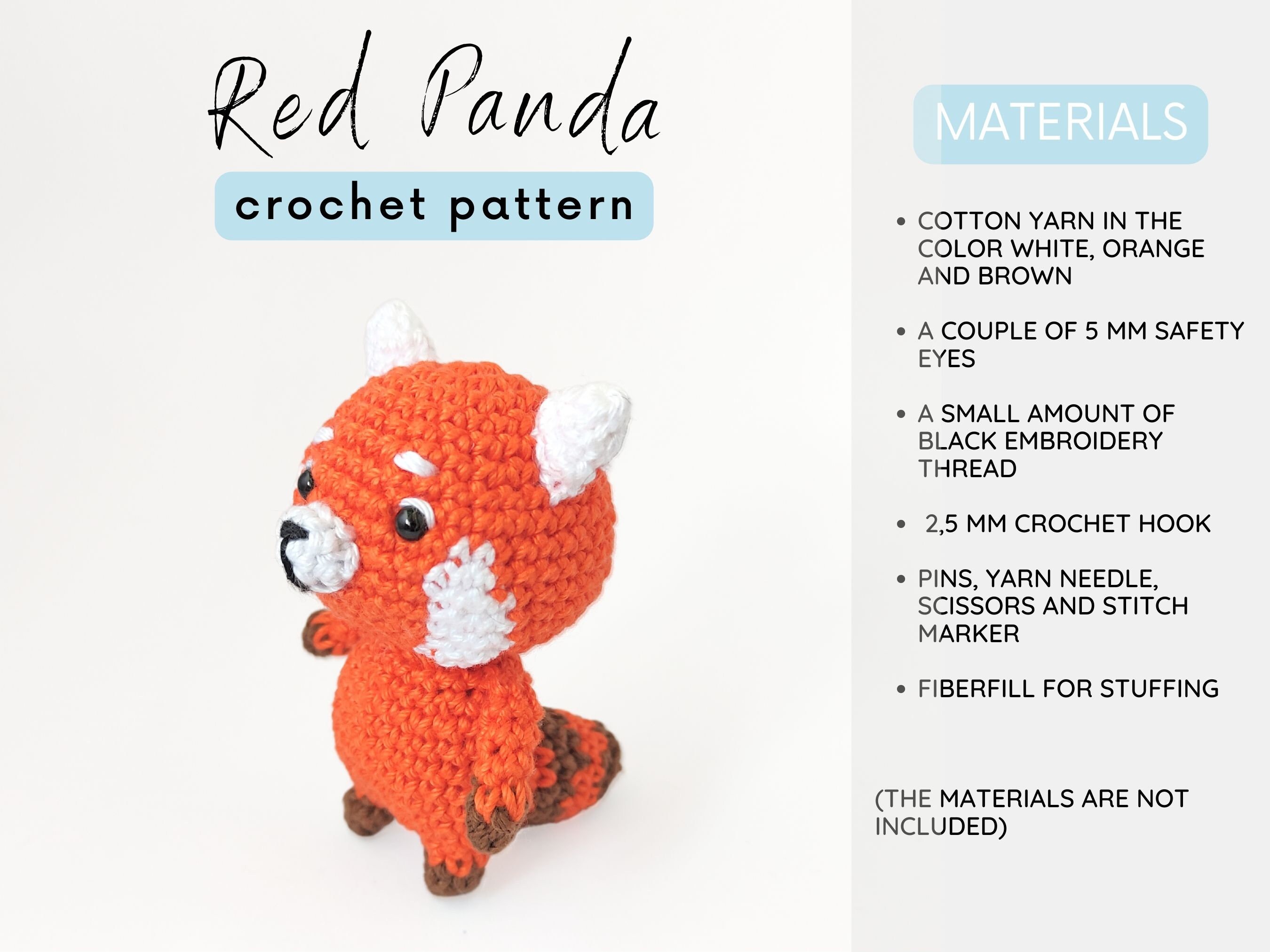Red Panda Crochet Pattern Red Panda Plush Red Panda | Etsy