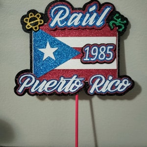 3D Puerto Rican Theme Cake Topper Decorations - Etsy
