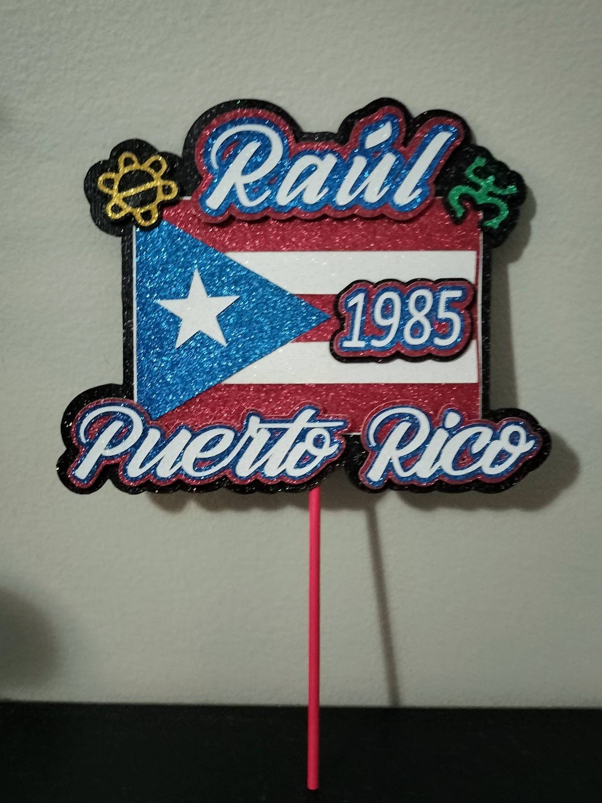 3D Puerto Rican Theme Cake Topper Decorations - Etsy