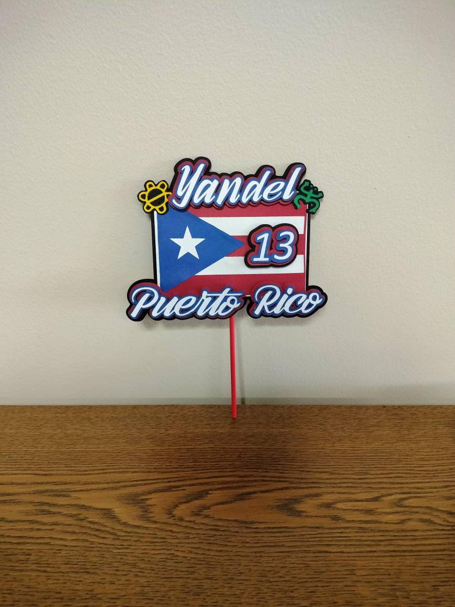 3D Puerto Rican Theme Cake Topper Decorations - Etsy