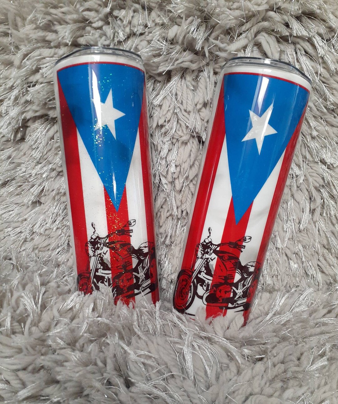 Puerto Rican Flag Personalized With Motorcycle - Etsy