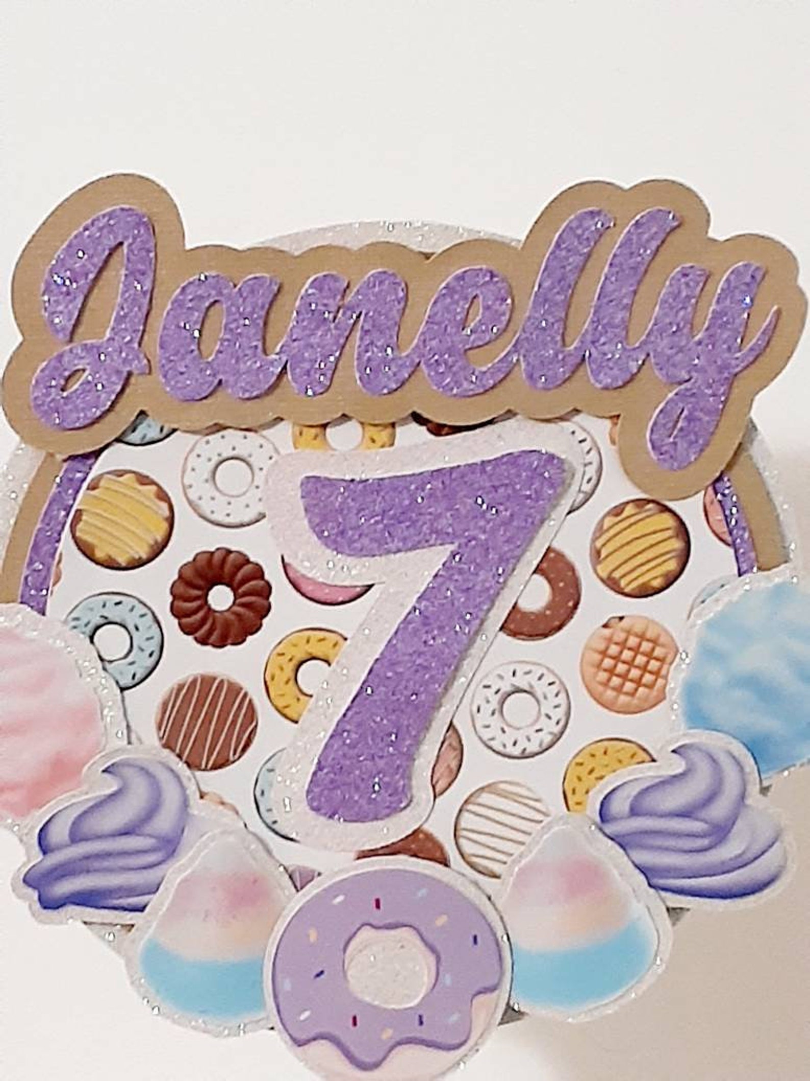 Candyland, Donuts, Fluff Cottoncandy Theme Cake/cupcake Toppers ...