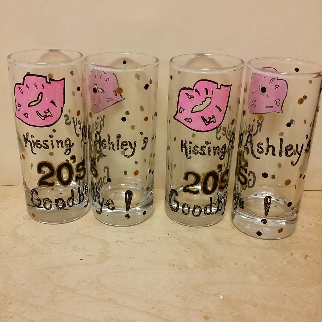 Kissing My Ages Goodbye Shot Glasses - Etsy
