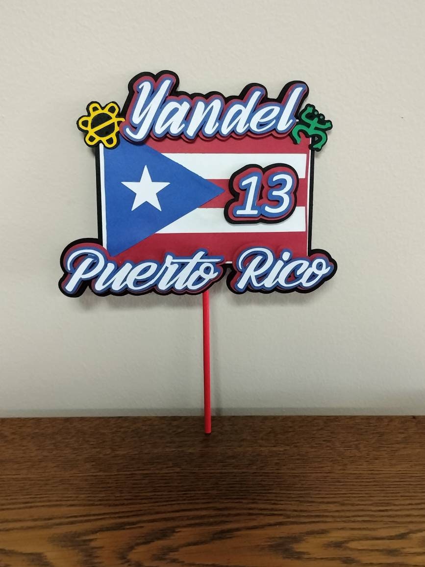 3D Puerto Rican Theme Cake Topper Decorations - Etsy