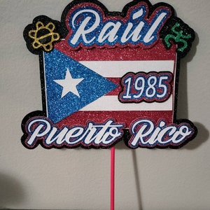3D Puerto Rican Theme Cake Topper Decorations - Etsy