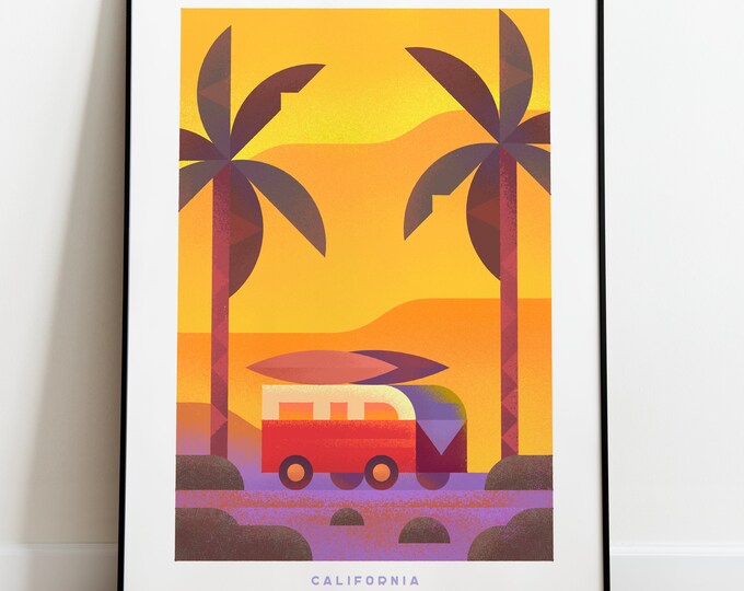 Iowa Print Travel Poster Print Vintage Style Iowa Art Retro Home Decor ...