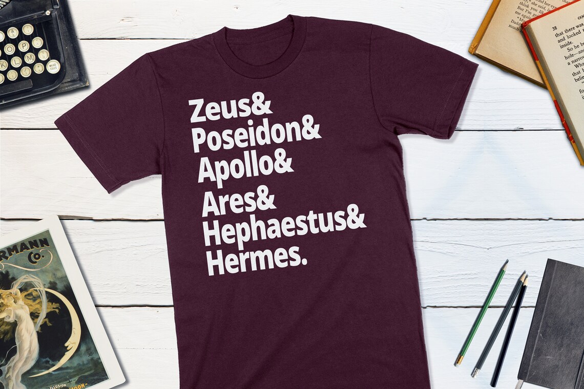 Greek Mythology Shirt Ancient Greek Gods T-shirt Zeus | Etsy