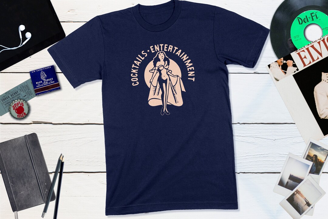 Vintage Pin up Tshirt Cocktail Lounge Vintage Matchbook Shirt Cocktails ...