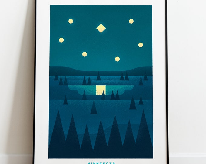 Iowa Print Travel Poster Print Vintage Style Iowa Art Retro Home Decor ...