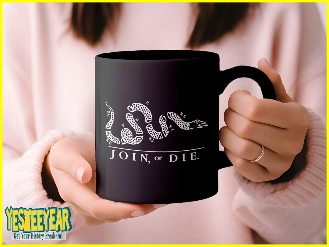 American History Join or Die Mug - Benjamin Franklin Pamphlet American ...
