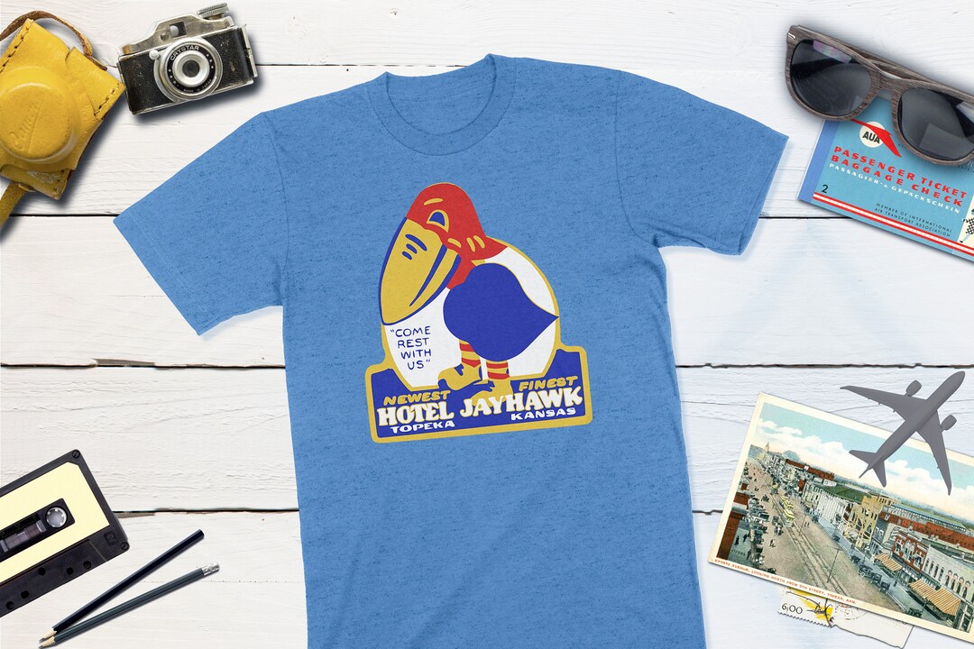 Topeka Kansas Vintage Kansas Jayhawk Shirt Hotel Jayhawk Vintage Travel ...