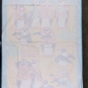 Vintage June Sobel Penguin Party Towel - Etsy