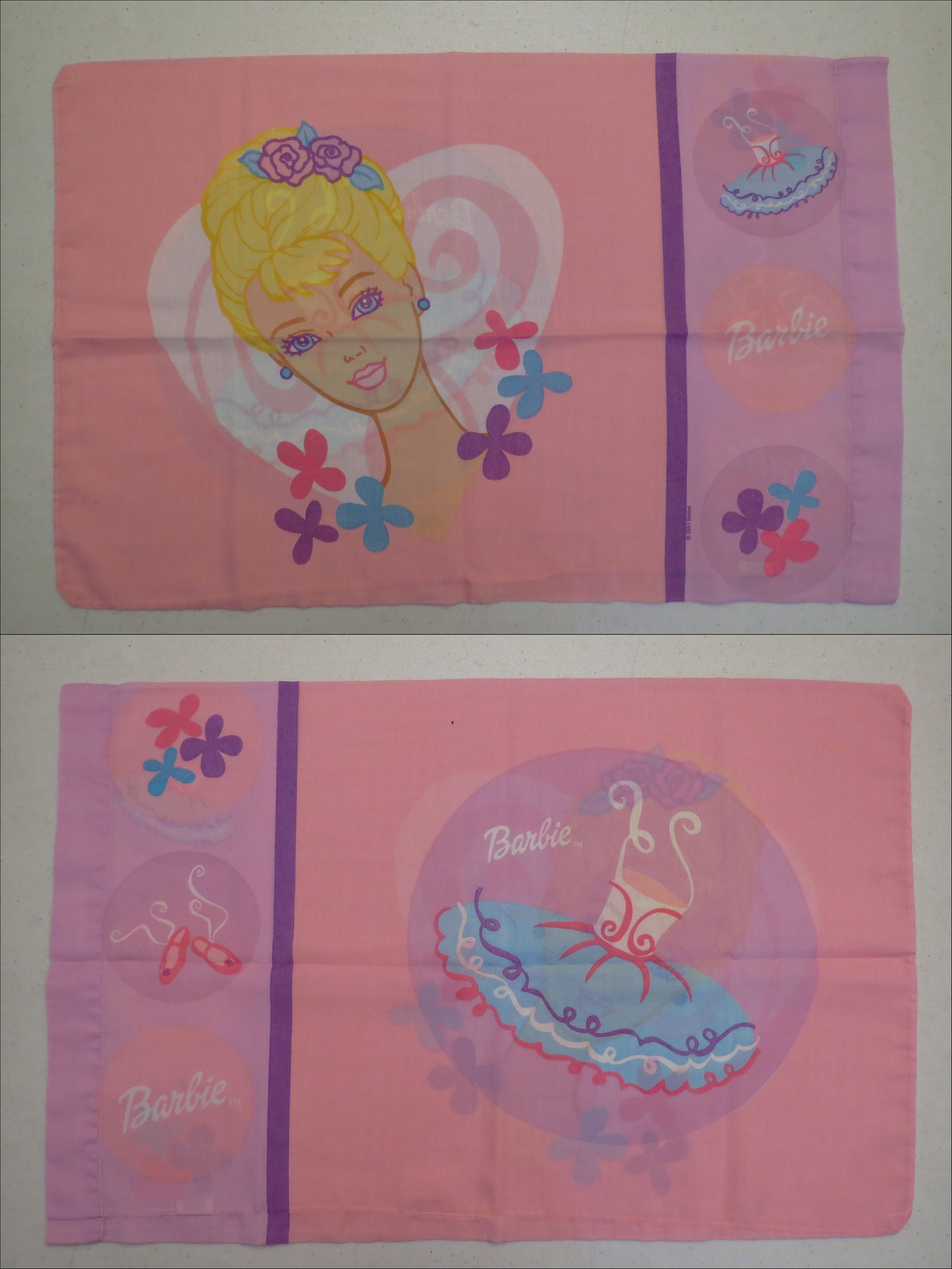 Vintage Barbie Twin Fitted Sheet And Standard Pillowcase