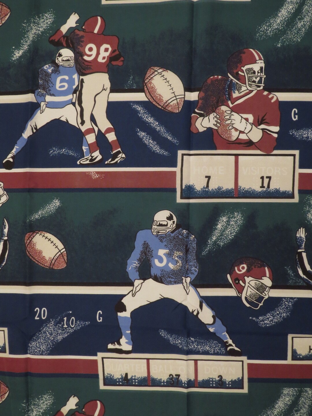 Vintage Football Curtain Panel - Etsy