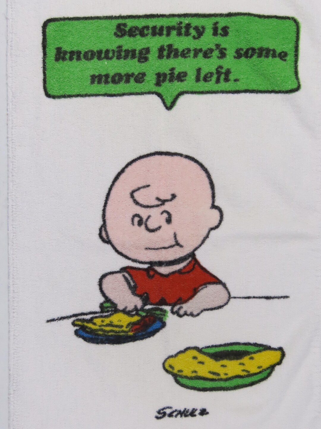 Vintage Charlie Brown Kitchen Towel - Etsy