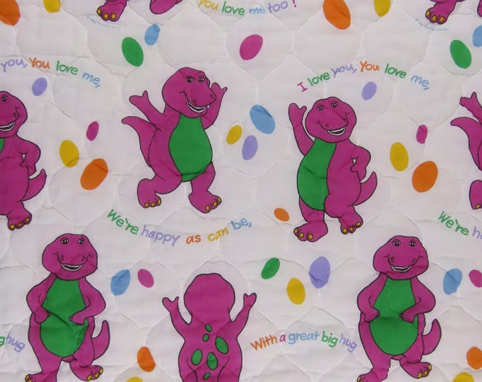 Vintage Barney the Dinosaur 4-piece Toddler Bed Set- Includes Comforter ...