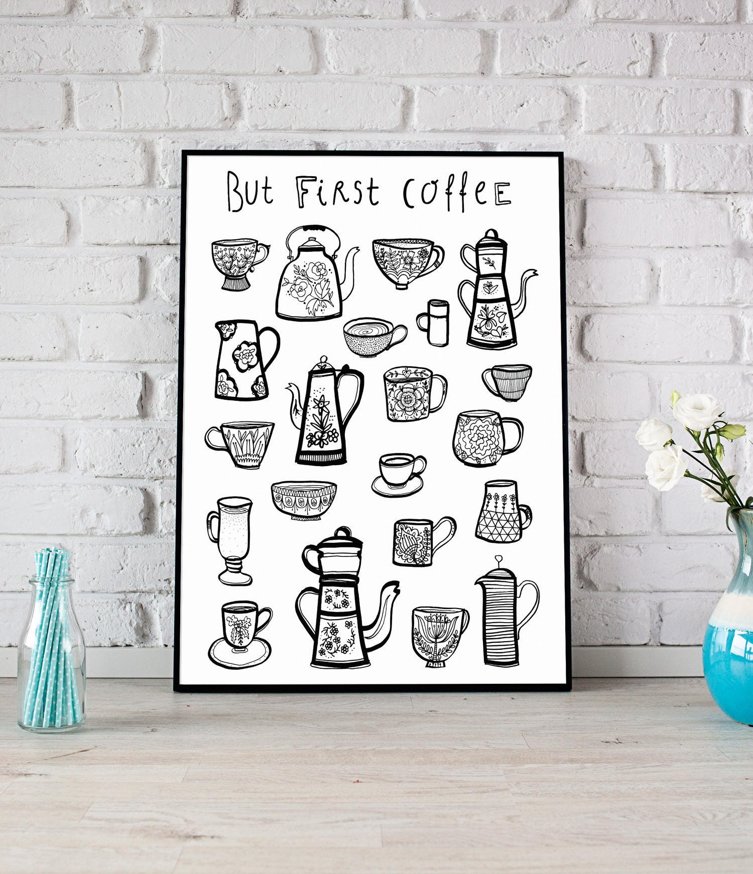 Coffee Print, Coffee Poster, Coffee Art, Kitchen Print, Kitchen Wall ...