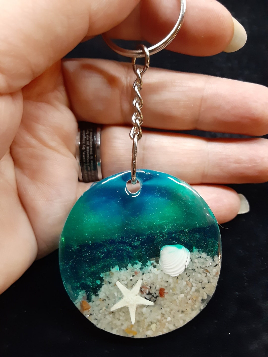 Seaside Keychain - Etsy