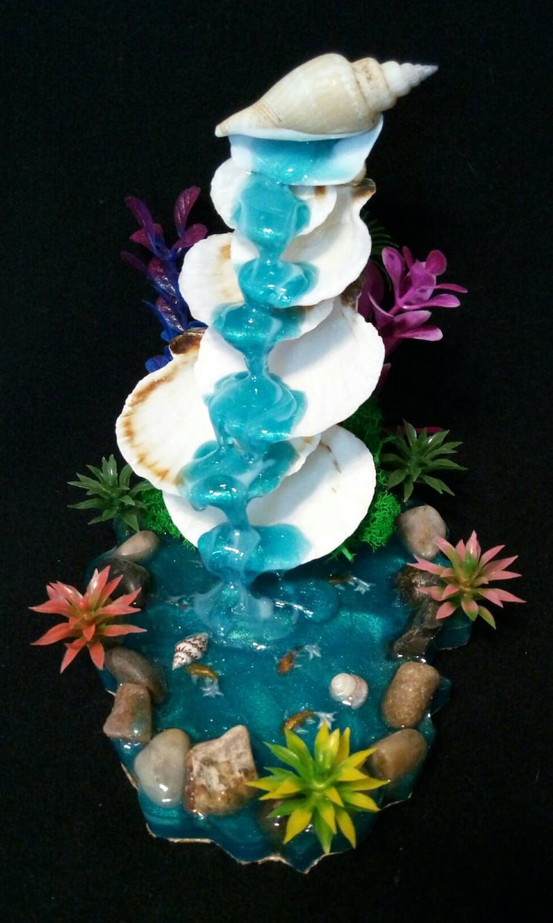 Fairy Garden Shell Waterfall - Etsy