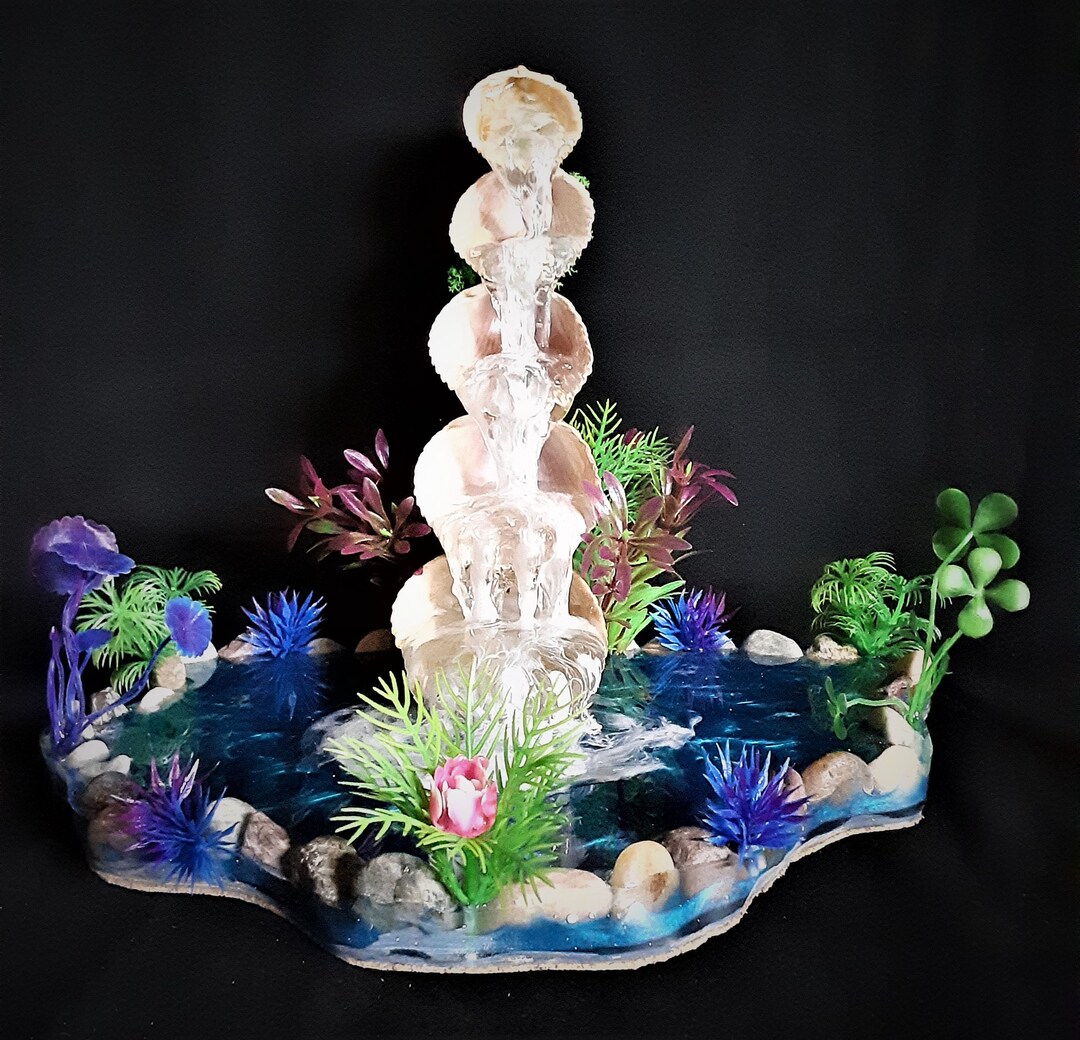 Custom Fairy Garden Shell Waterfall - Etsy
