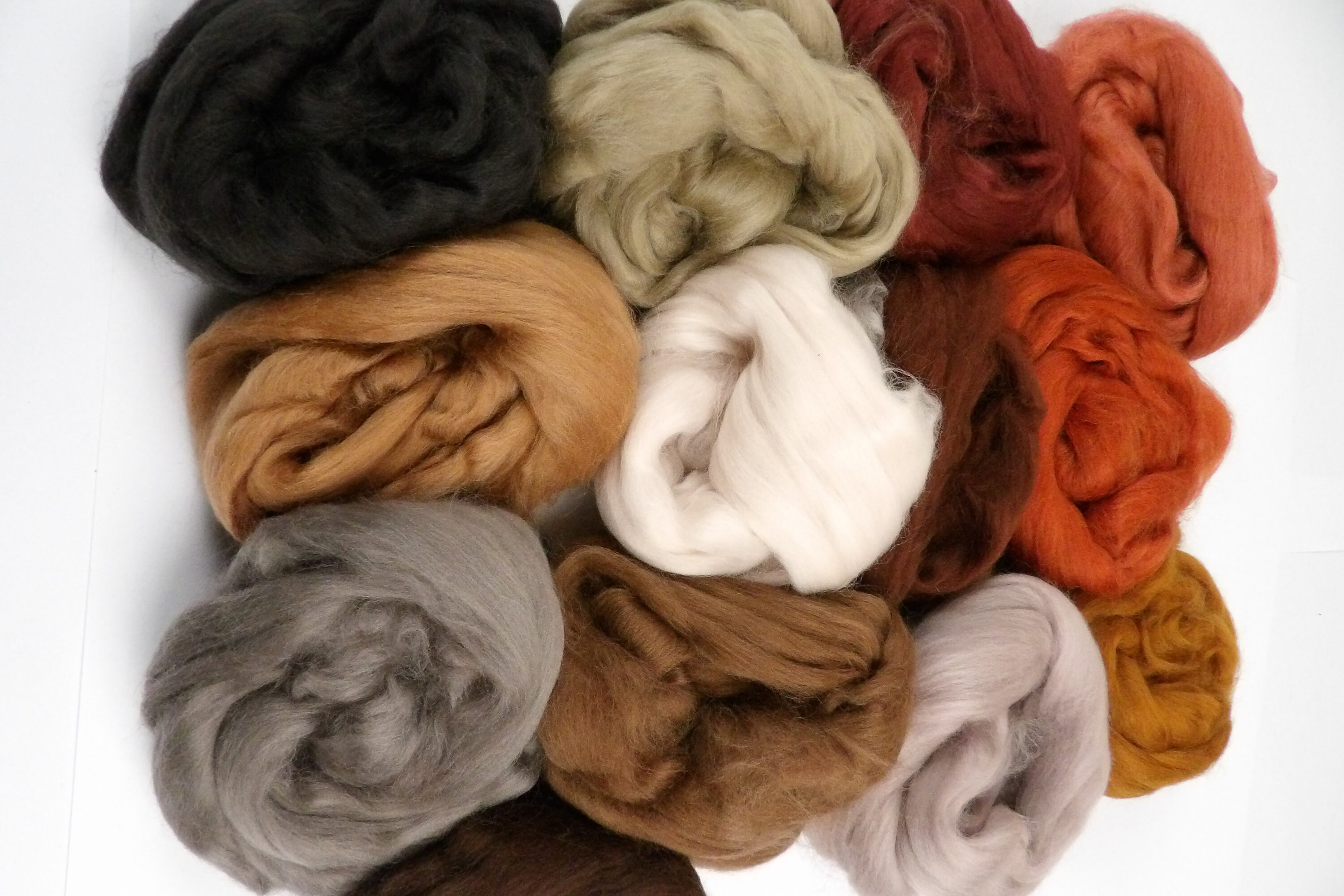 Merino Wool Tops 50g Brown Palette Mix. Pure Merino Roving for - Etsy UK